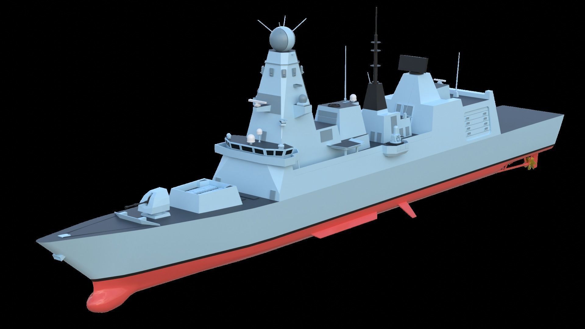 TYPE 45 Destroyer Low-Poly 3D model | CGTrader