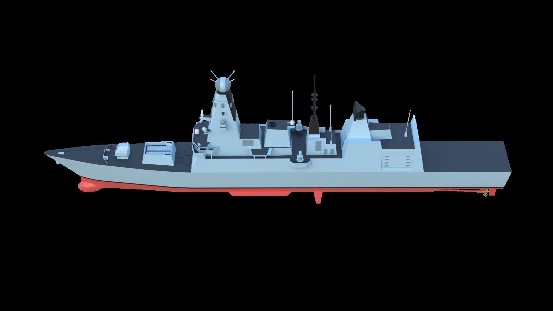 TYPE 45 Destroyer Low-Poly 3D model | CGTrader