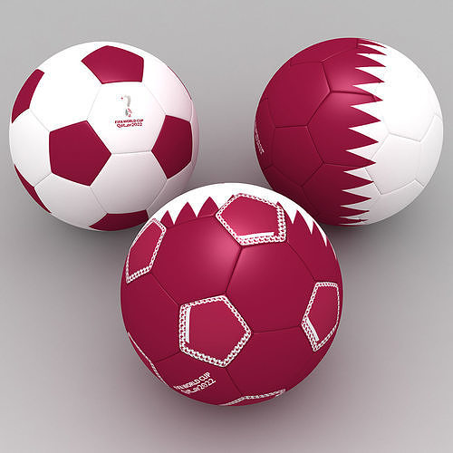 Soccer Ball Qatar Flag 3D model | CGTrader