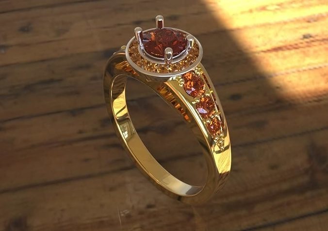 Ring Ruby 3D model 3D printable | CGTrader