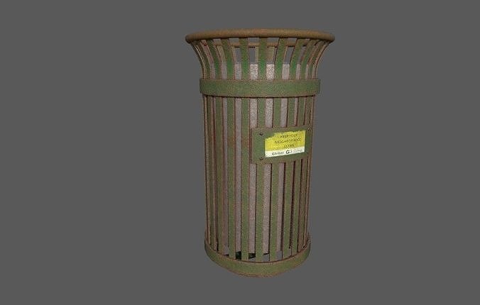 3D model Waste Bin VR / AR / low-poly | CGTrader
