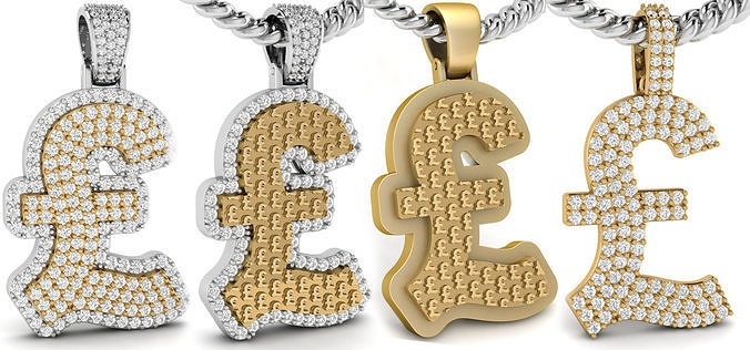 Pound Pendant Collection | CGTrader