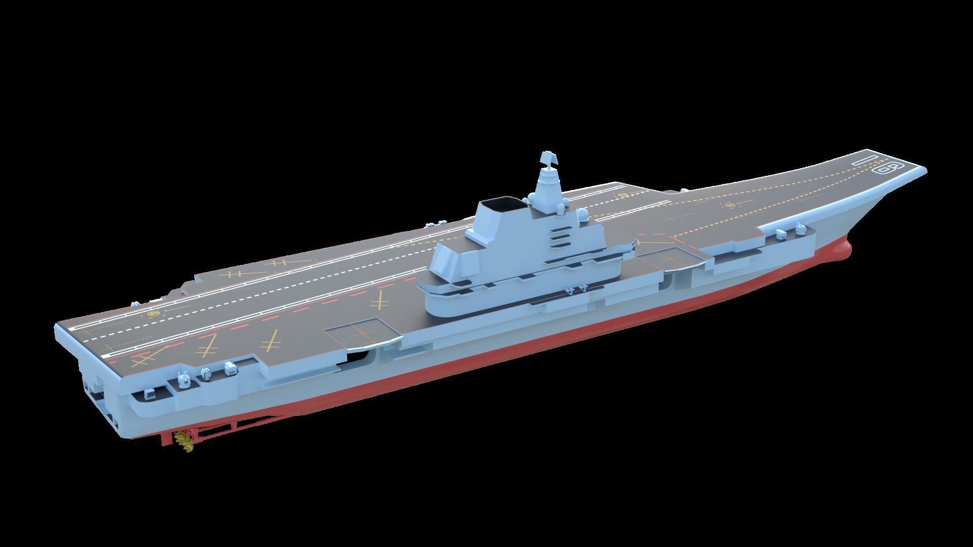 Type 001 Chinese aircraft carrier Liaoning Low poly 3D model | CGTrader
