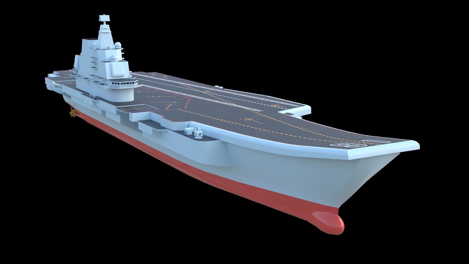 Type 001 Chinese aircraft carrier Liaoning Low poly 3D model | CGTrader
