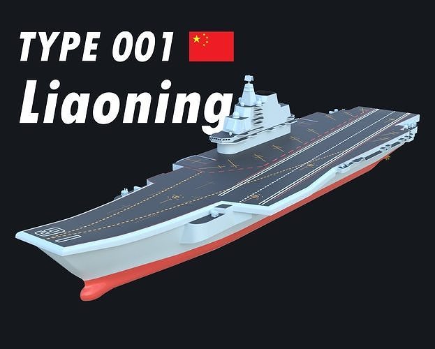 Type 001 Chinese aircraft carrier Liaoning Low poly 3D model | CGTrader