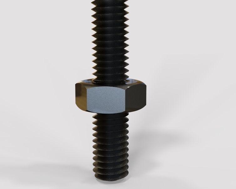 M5 Hex Bolt and Nut-02 3D model 3D printable | CGTrader