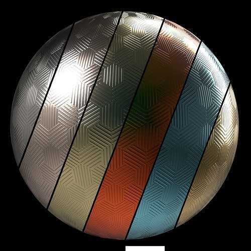 3D model Metal panel Materials 6- Metal panel Pbr 4k Seamless VR / AR ...