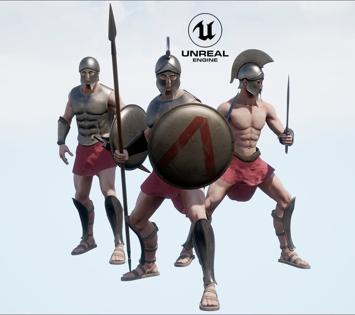 3D model Modular Spartan Warrior VR / AR / low-poly rigged | CGTrader