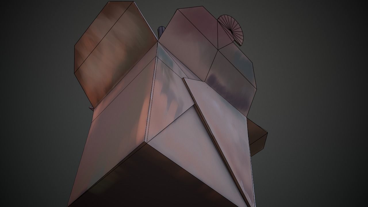 3D model Meal Box with pasta low poly 3d model VR / AR / low-poly ...