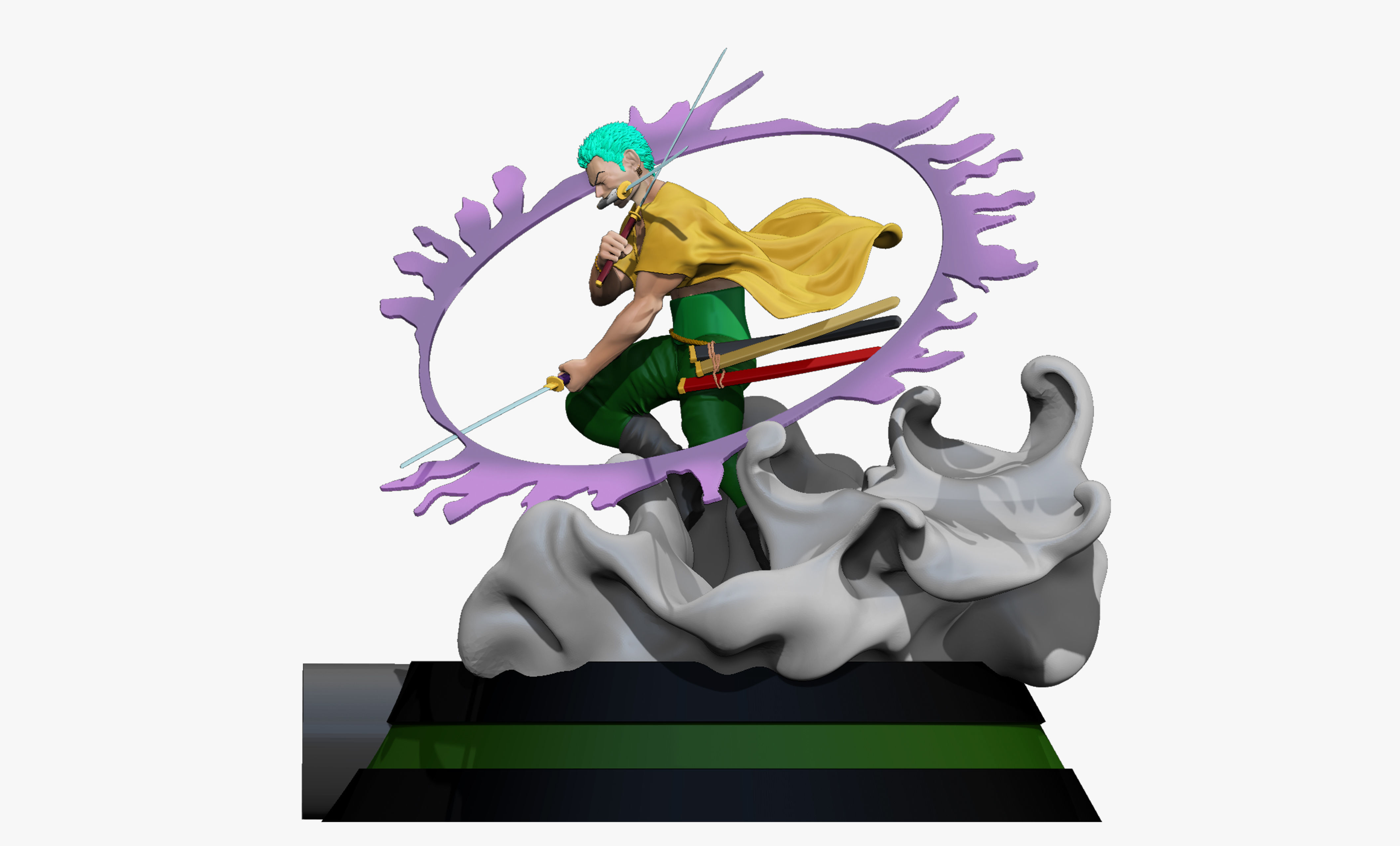One Piece zoro 3D model 3D printable | CGTrader
