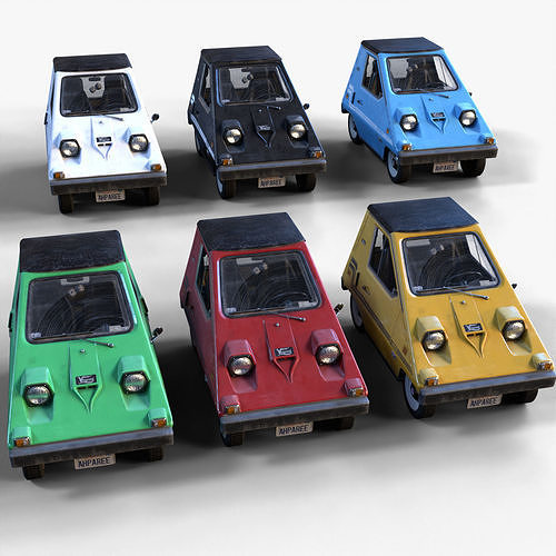 3D model Sebring-Vanguard Citicar Comuta car - set of 6 colors VR / AR ...