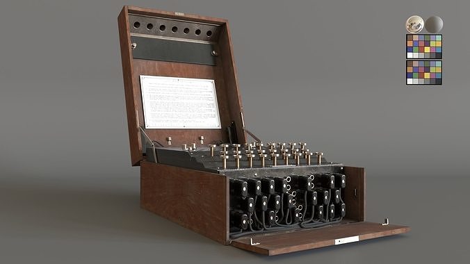 Enigma Machine - Former German military communication equipment 3D ...