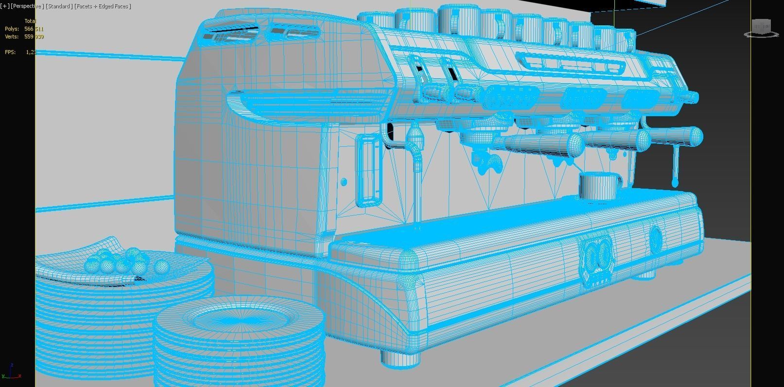 Coffee machine scene 3D model | CGTrader