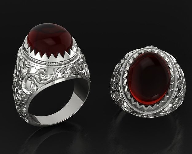 ruby men ring 3dm 3D model 3D printable | CGTrader