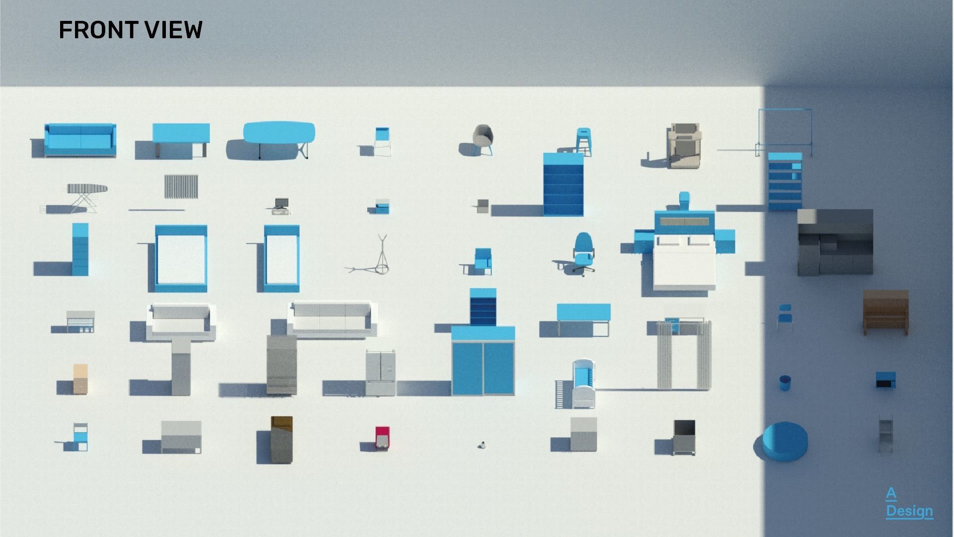 For a residential building - Pack of revit families 3D model | CGTrader