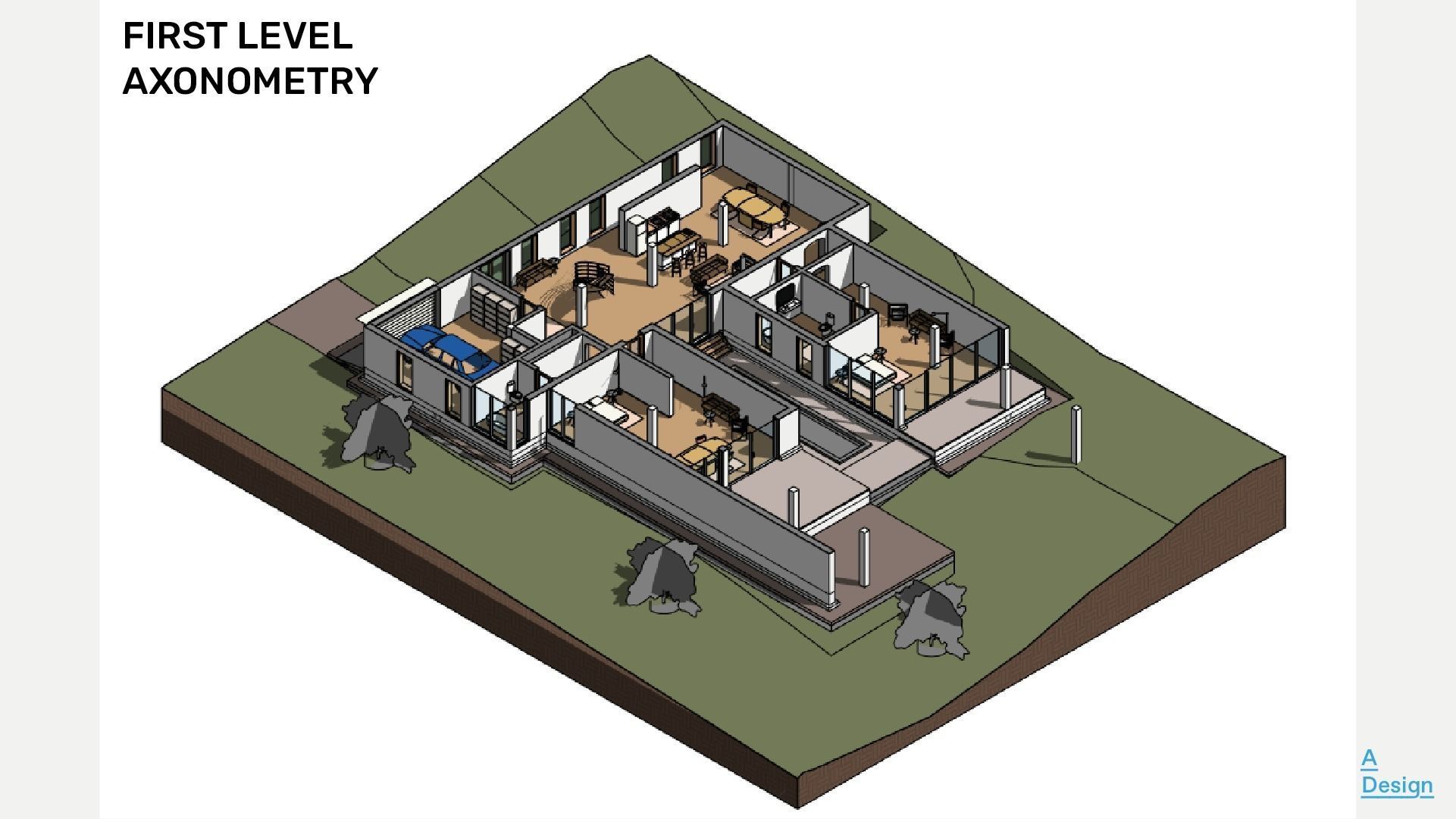 Modern house - Revit 3D model | CGTrader