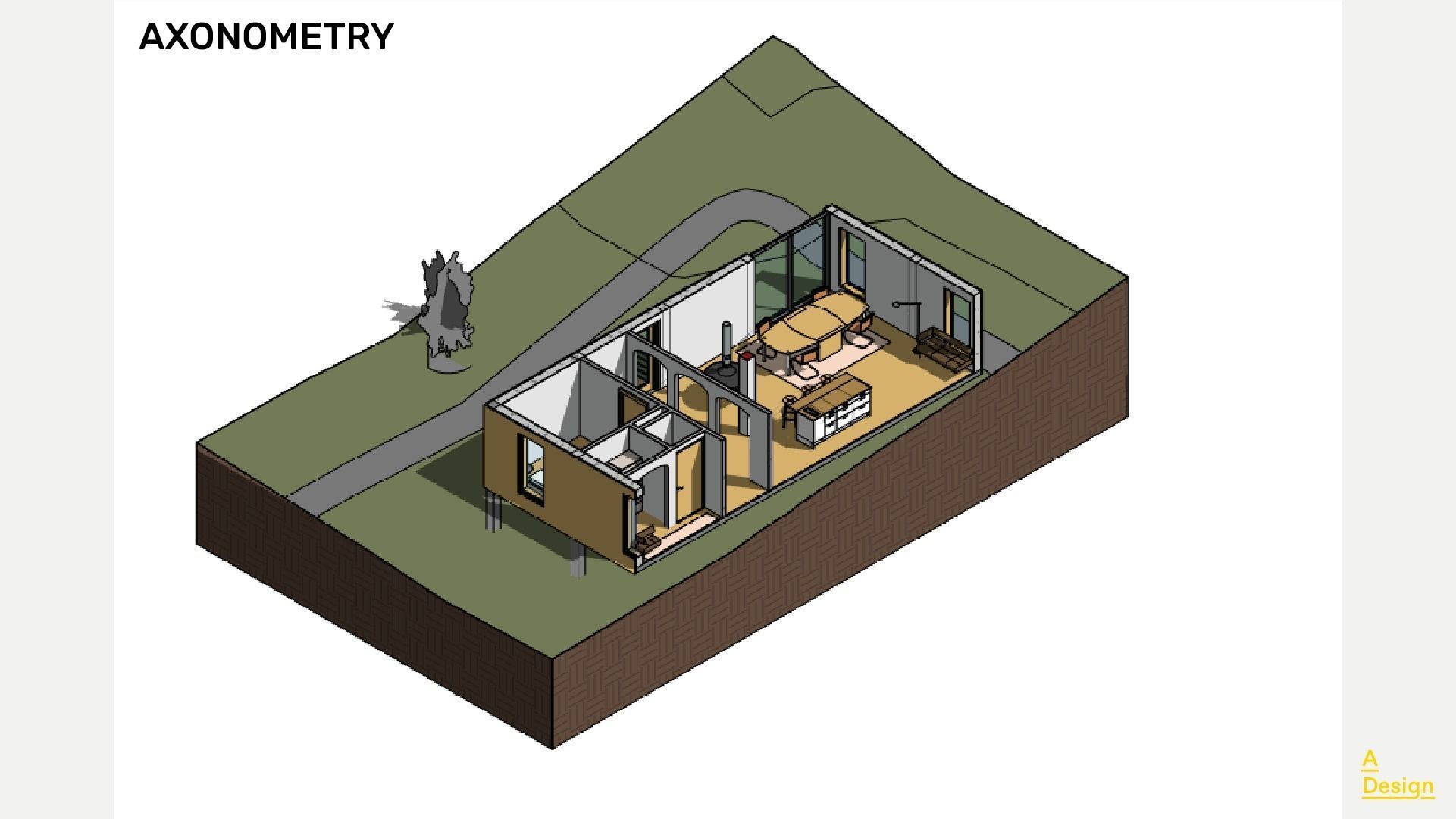 Square house - Revit 3D model | CGTrader
