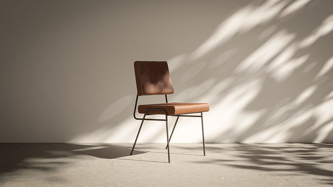 Wireframe Leather Dining Chair - 3D model 3D model | CGTrader