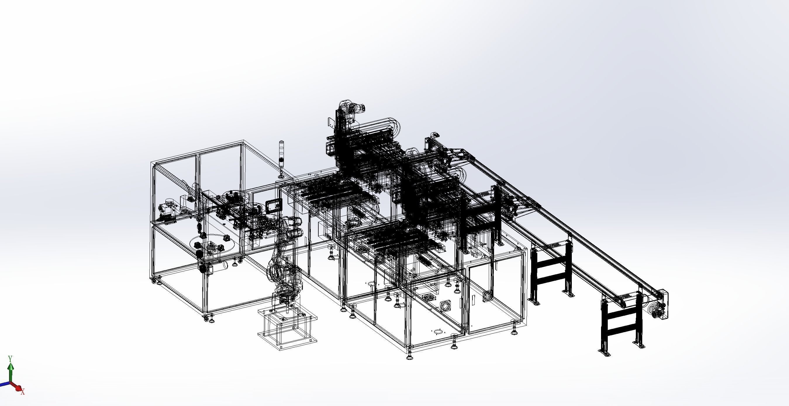 Panel automatic assembly line 3D model | CGTrader
