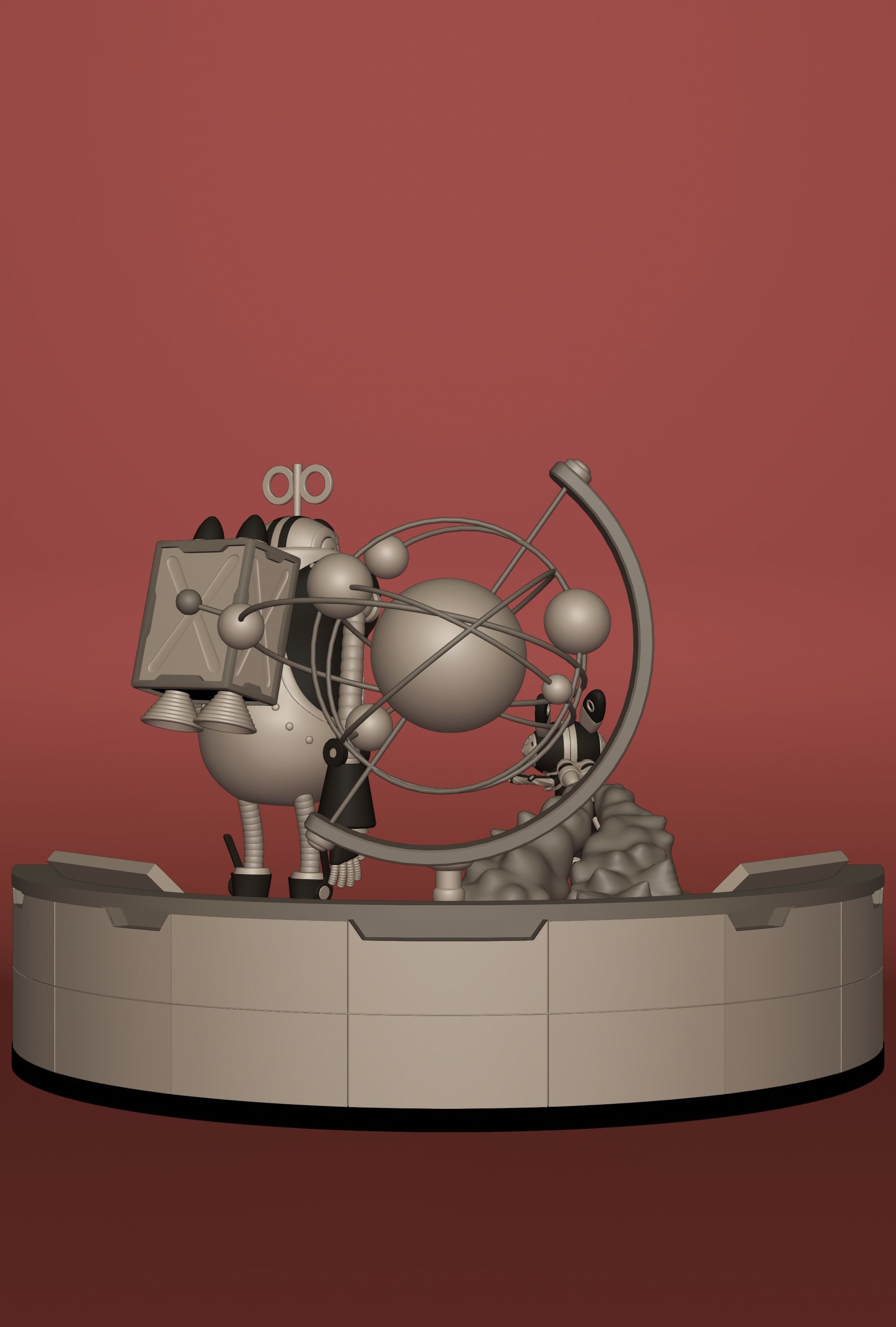 3D model ONE PIECE VEGAPUNK PYTHAGORAS AND EDISON FIGURE SCULPT VR / AR ...