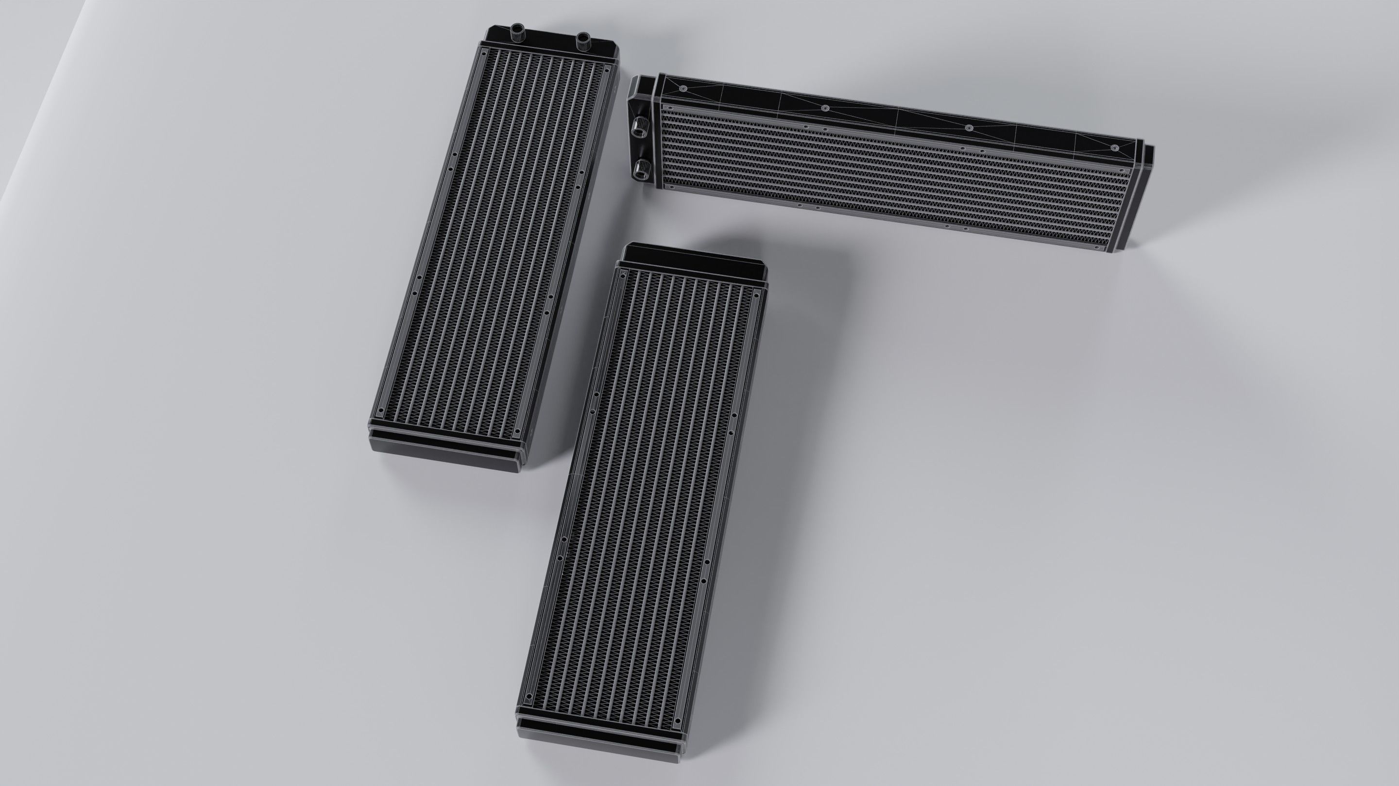 Water cooling radiator - 360 mm 3D model | CGTrader
