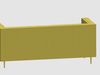 Yellow corner capitone sofa 3D model | CGTrader