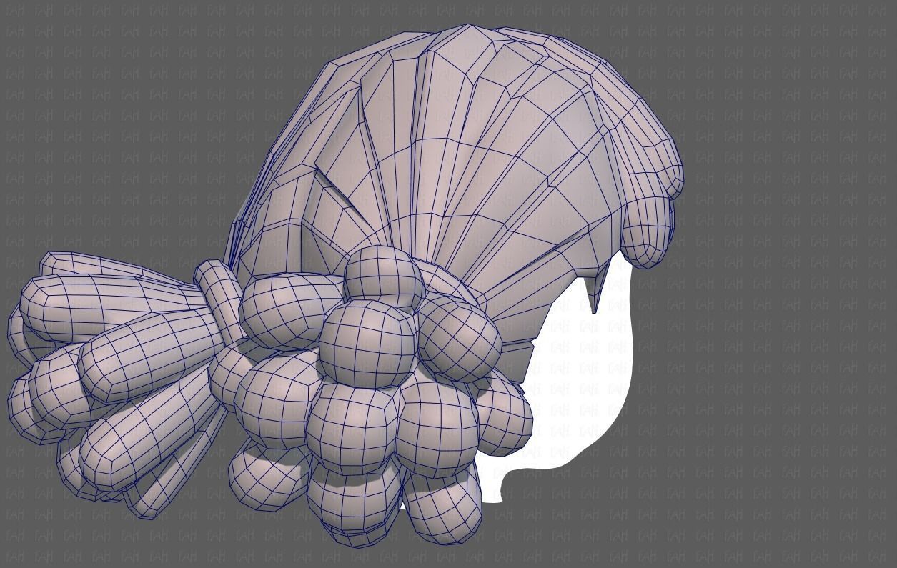 3D model Base Hair for girl V46 VR / AR / low-poly | CGTrader