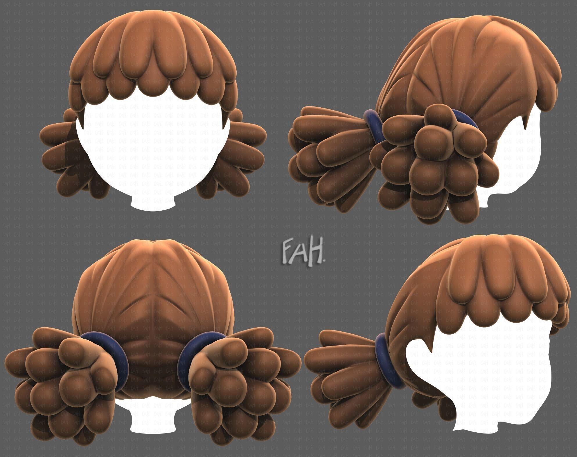 3D model Base Hair for girl V46 VR / AR / low-poly | CGTrader