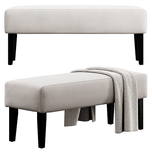 Upholstered Connect Bench by Modway 3D model | CGTrader