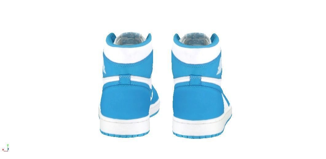 Nike Air Jordan 1 High UNC Blue 3D model | CGTrader