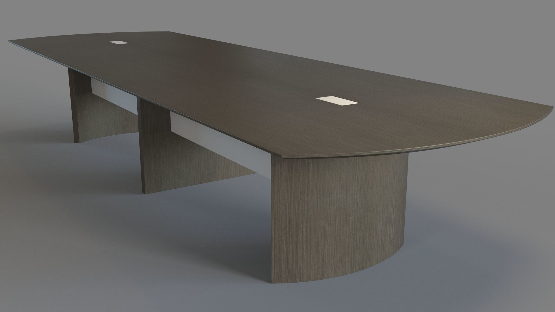 Napoli Curved End Conference Table Charcoal Gray 14 3D model | CGTrader