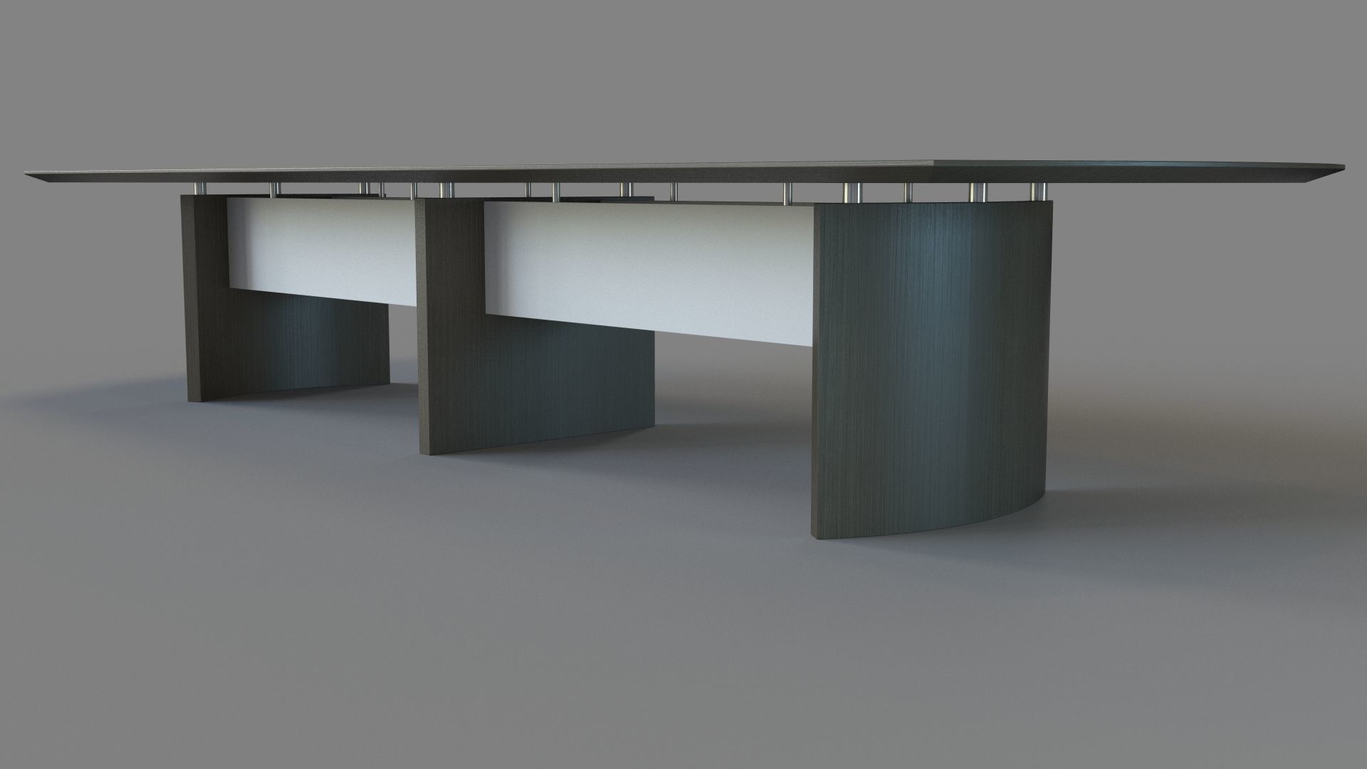 Napoli Curved End Conference Table Charcoal Gray 14 3D model | CGTrader