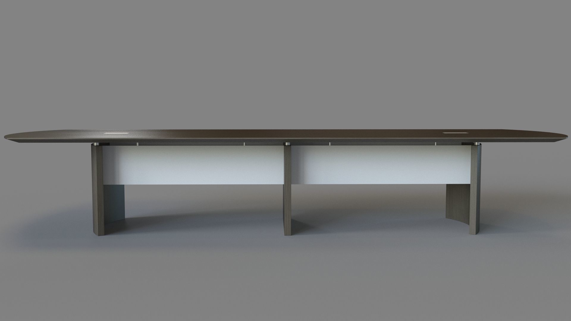 Napoli Curved End Conference Table Charcoal Gray 14 3D model | CGTrader