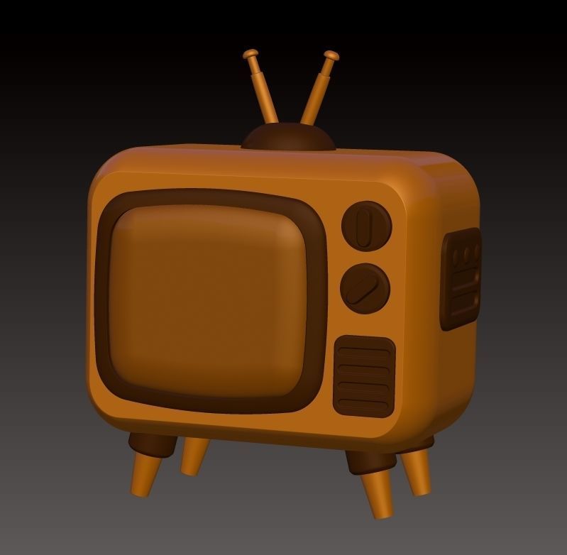 tv stylized tv free 3D model 3D printable | CGTrader