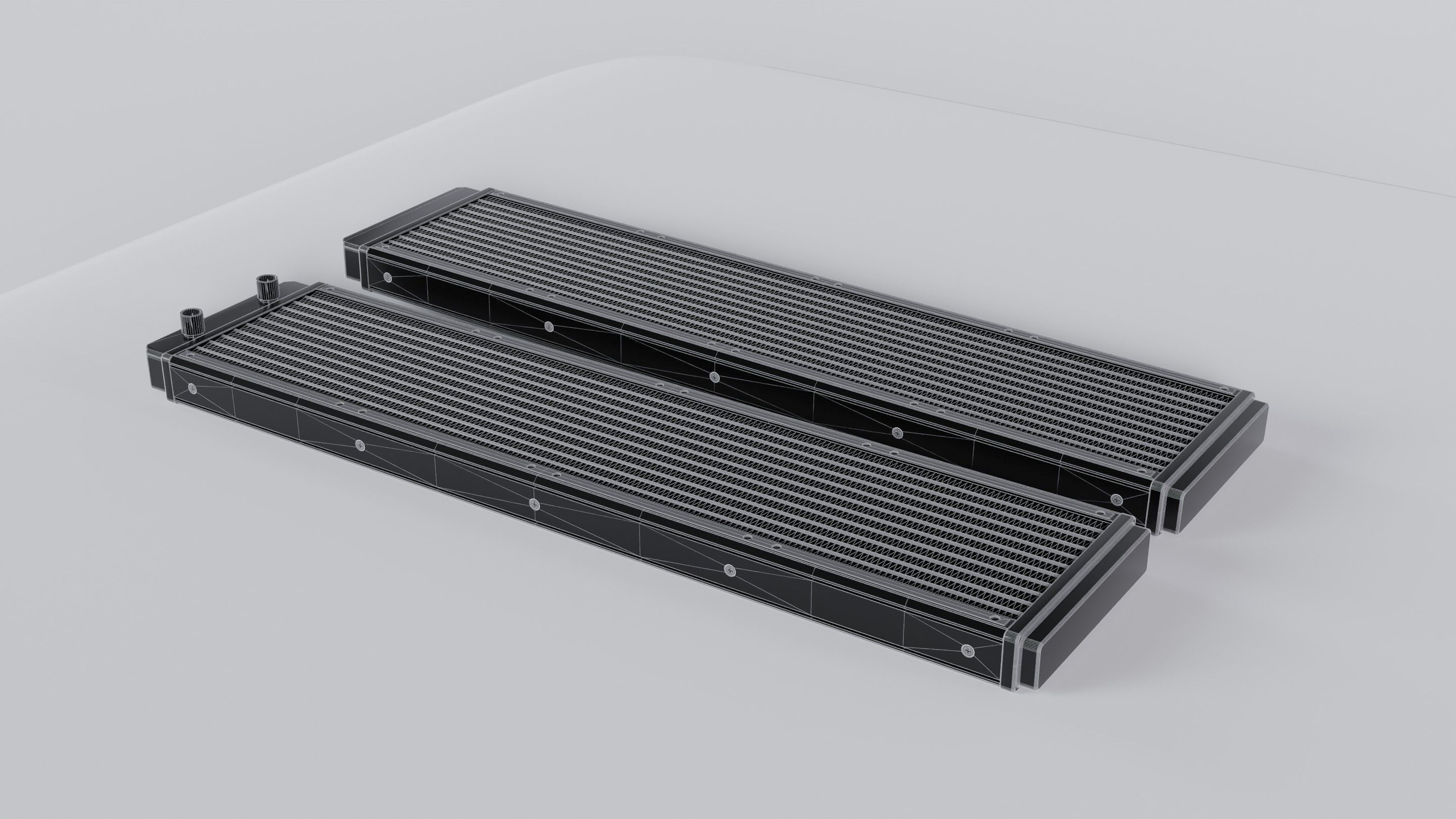 Water cooling radiator - 480 mm 3D model | CGTrader