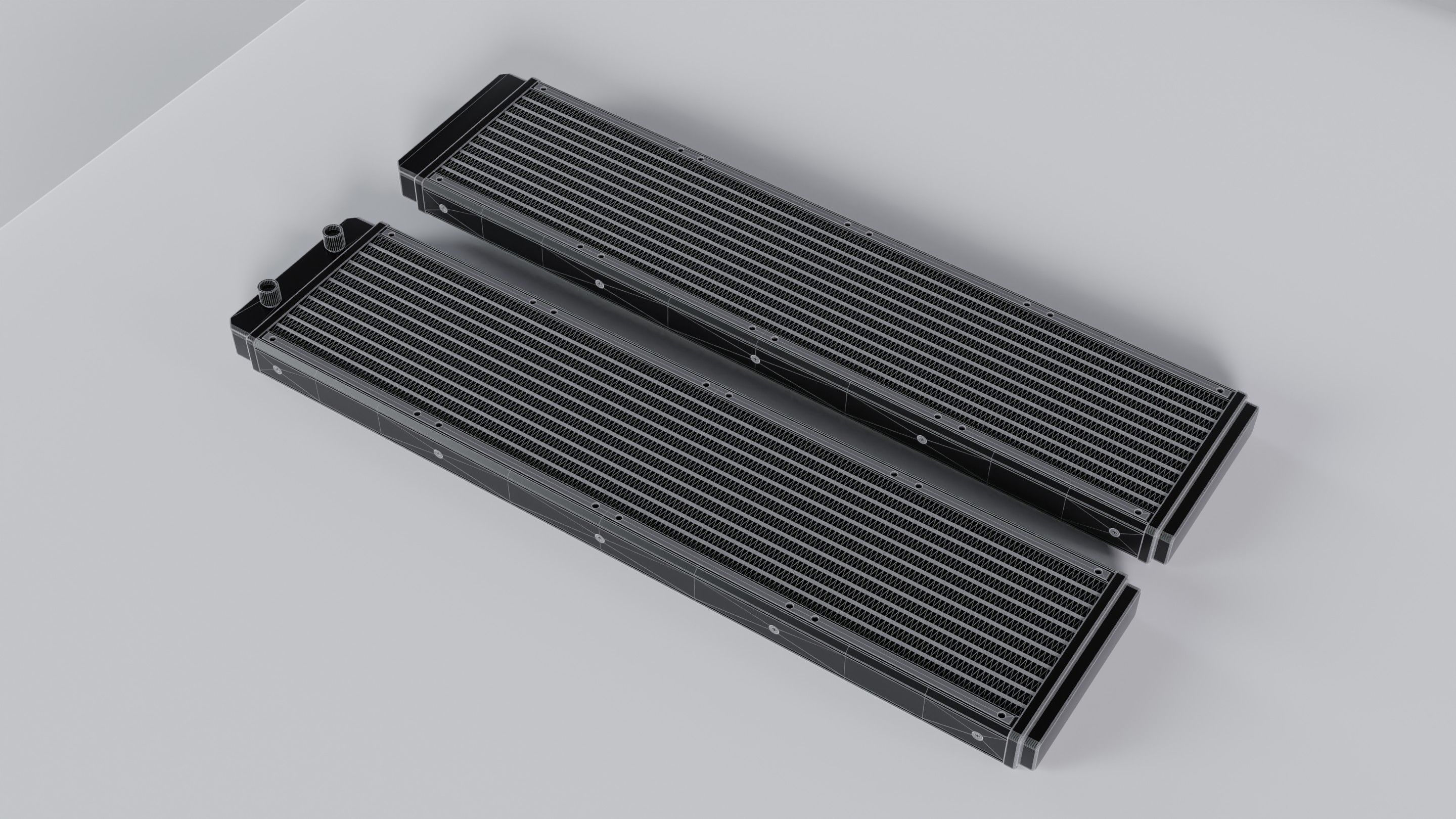 Water cooling radiator - 480 mm 3D model | CGTrader