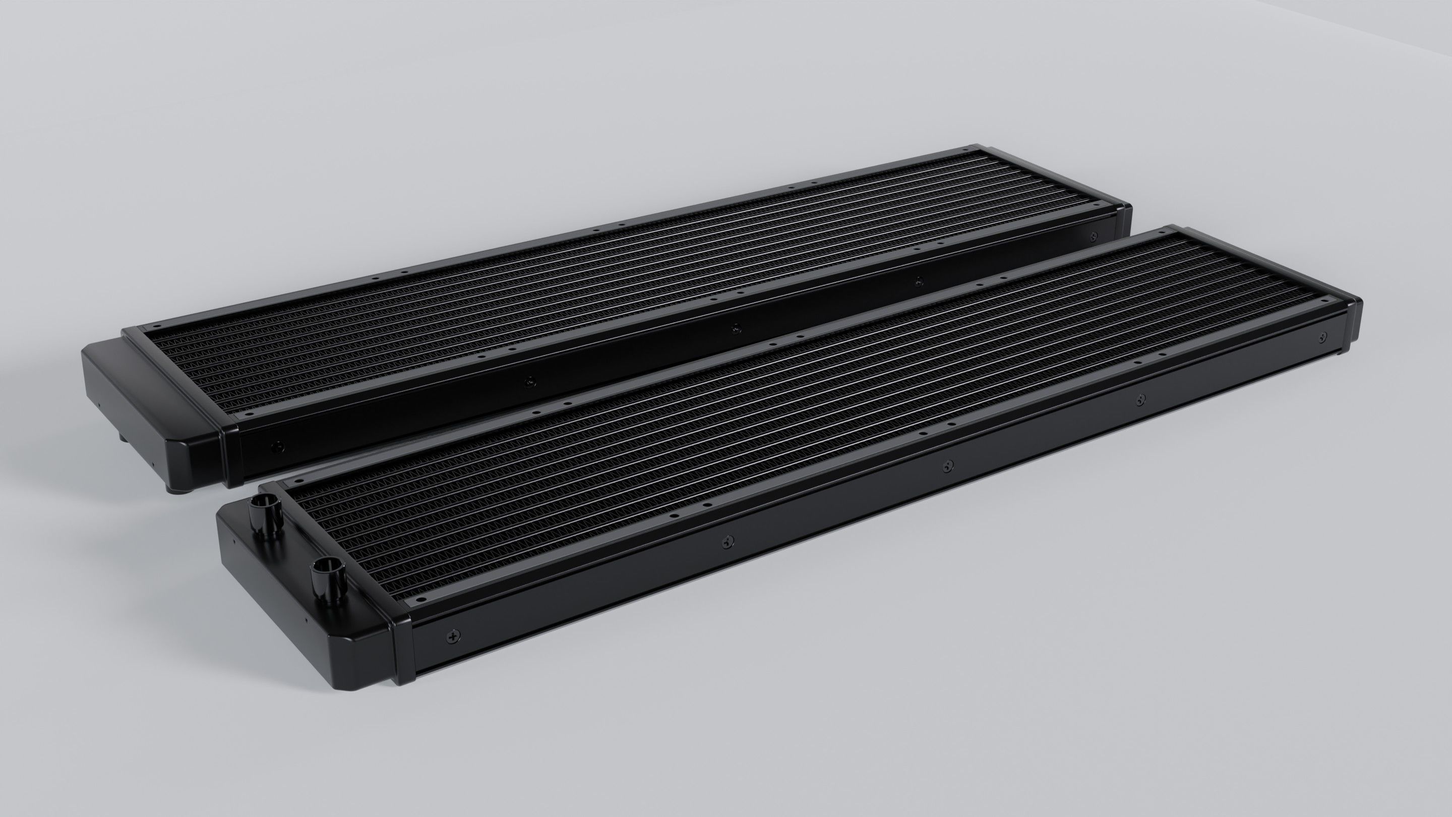 Water cooling radiator - 480 mm 3D model | CGTrader