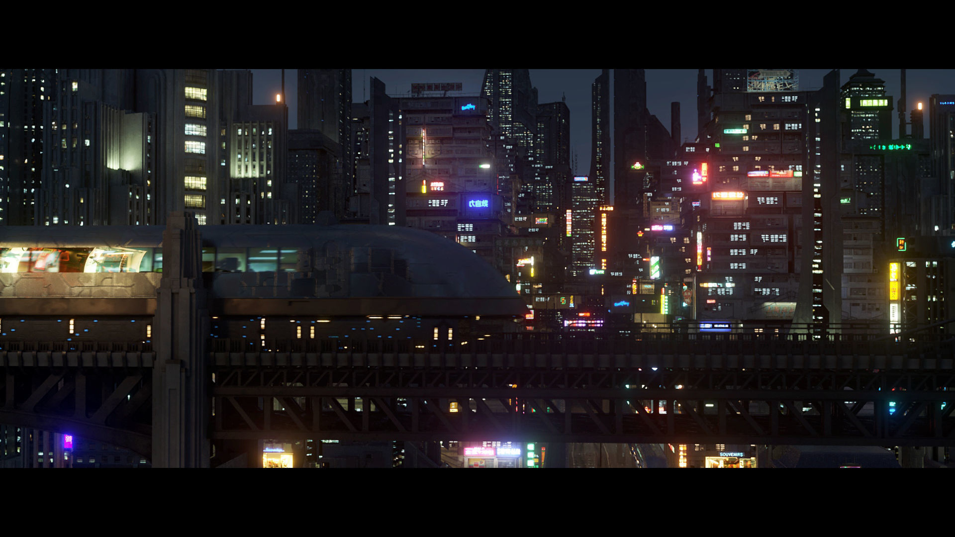 3D Cyberpunk Asian City Scene 3D model animated | CGTrader