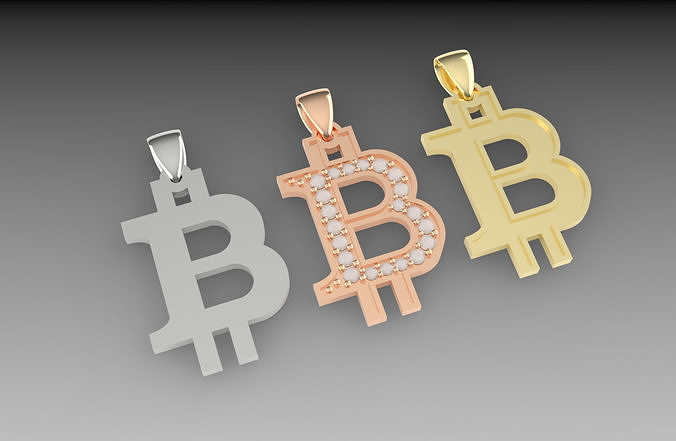 Bitcoin pendant 3D model 3D printable | CGTrader