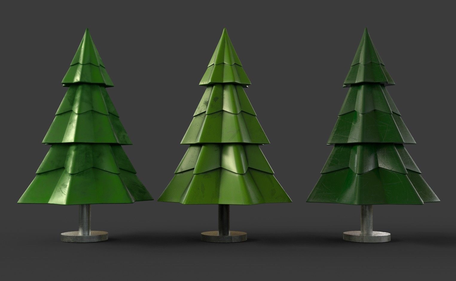 Christmas tree metal toy 3D model | CGTrader