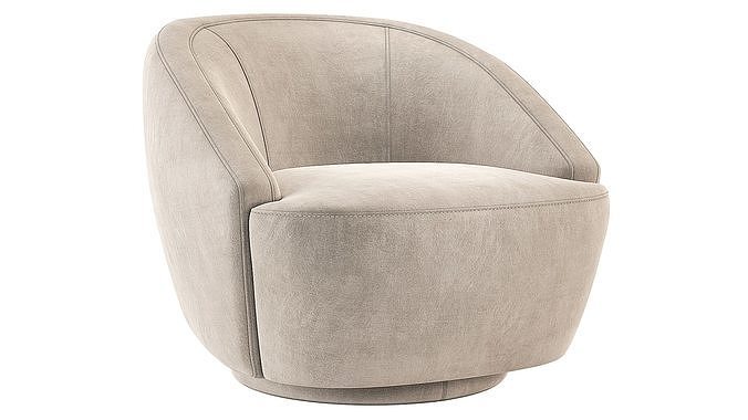 Restoration Hardware Lecco Swivel Chair RH 3D model | CGTrader