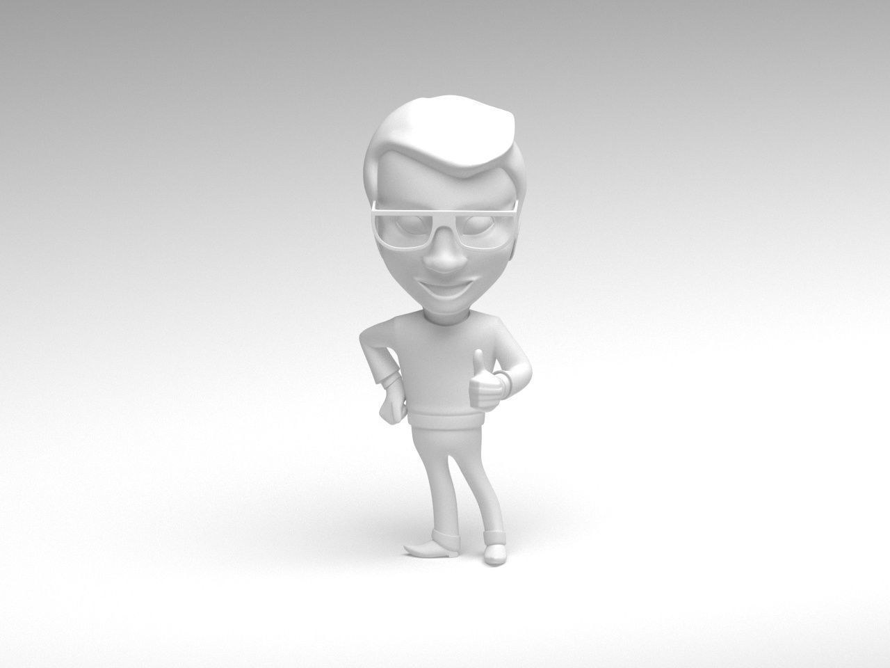 3D model Low poly male character cartoon VR / AR / low-poly | CGTrader