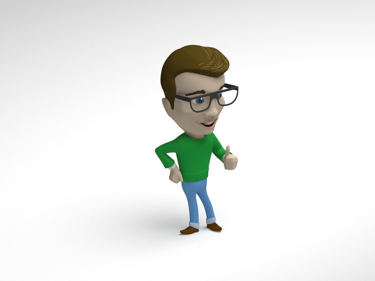 3D model Low poly male character cartoon VR / AR / low-poly | CGTrader