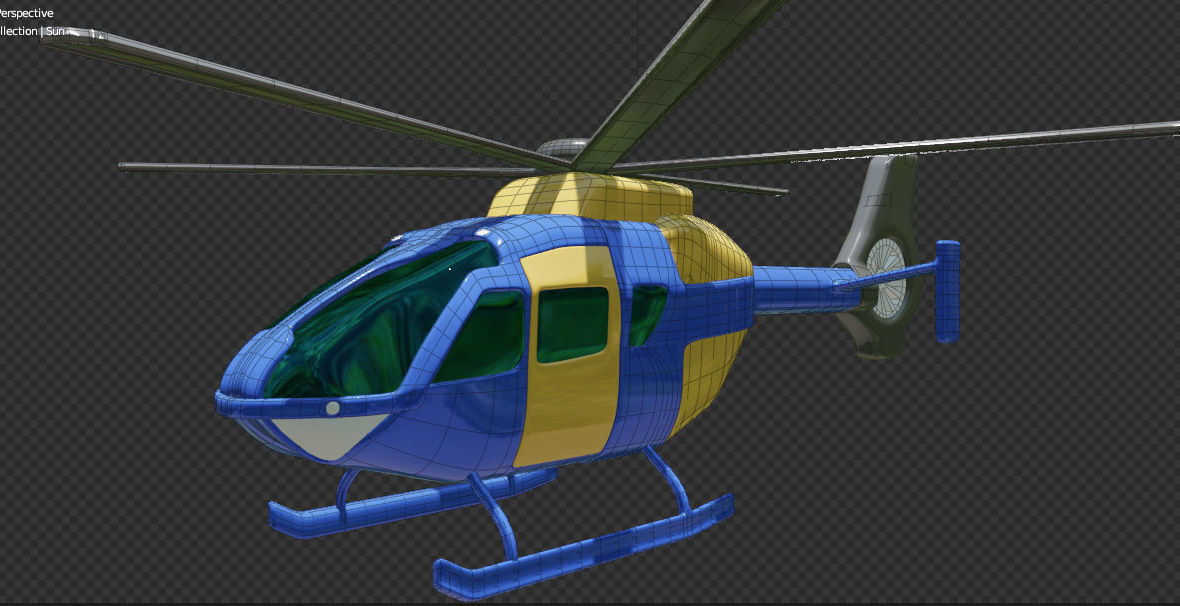 HELICOPTER GAME AND FILM READY 3D model | CGTrader