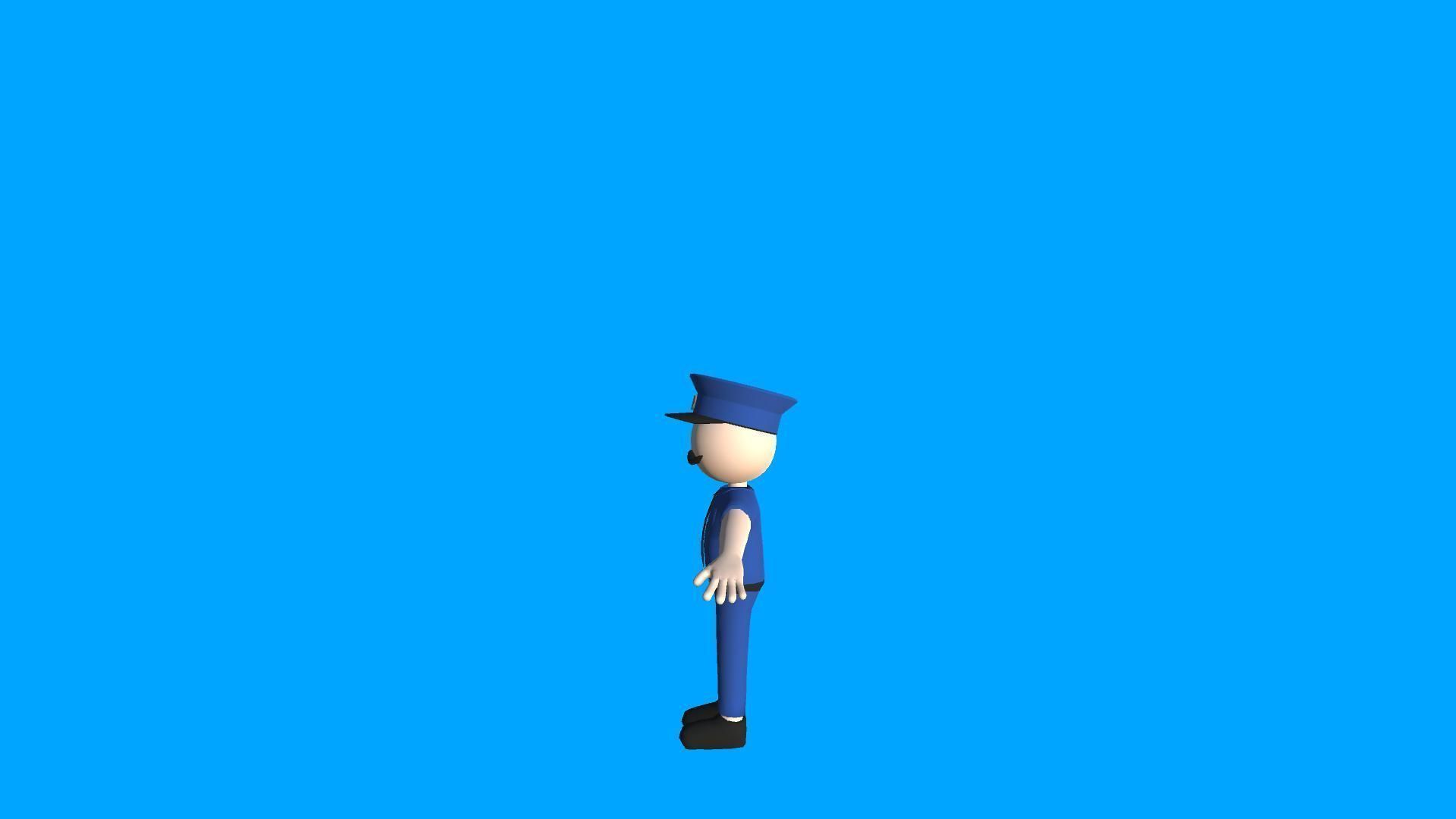 3D model Police - Simple Low Poly Stickman Character - 3D Model VR / AR ...