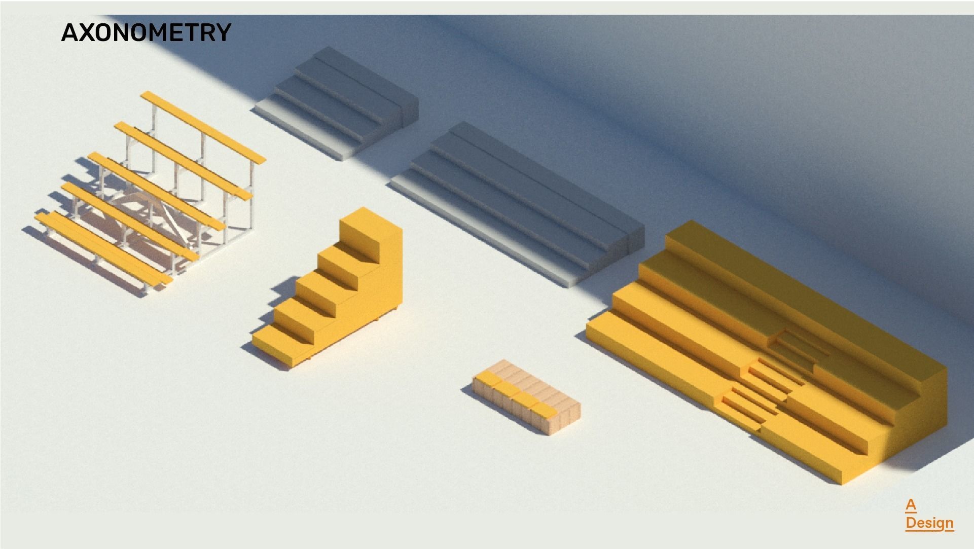 Amphitheaters - Pack of revit families 3D model 3D model | CGTrader