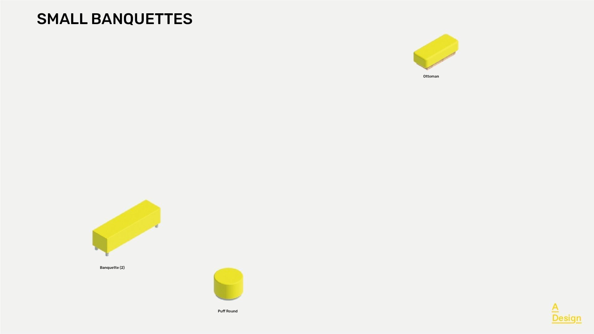 Banquettes - Pack of revit families 3D model | CGTrader
