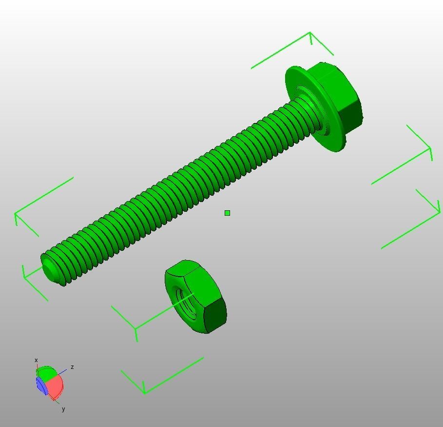 M5 x 12mm Flanged Hex Bolts 3D model 3D printable | CGTrader