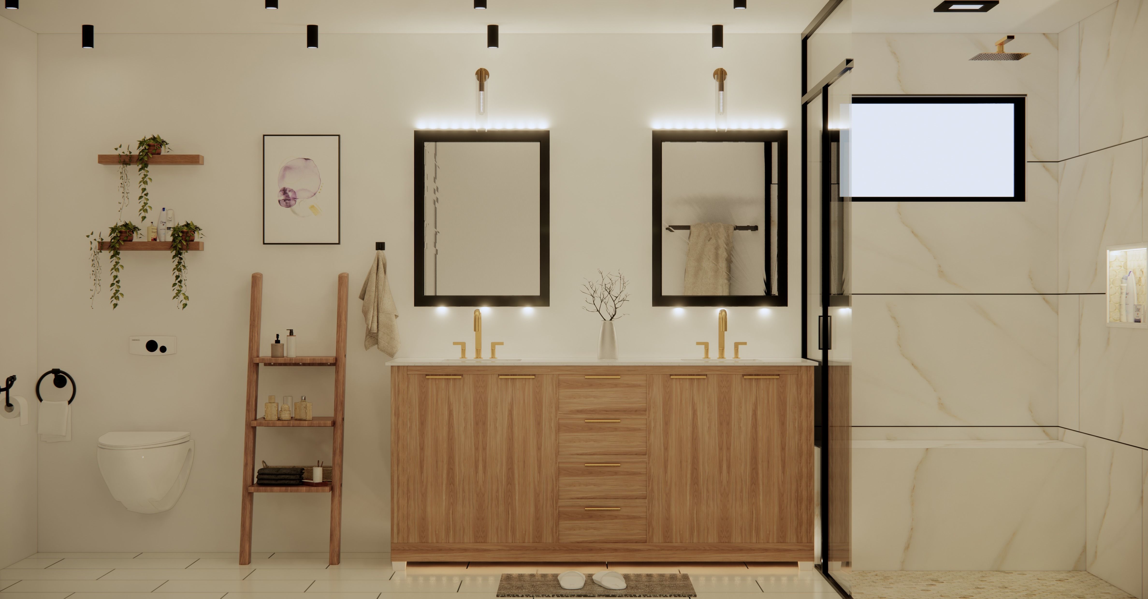 3D model sketchup enscape bathroom scene VR / AR / low-poly | CGTrader