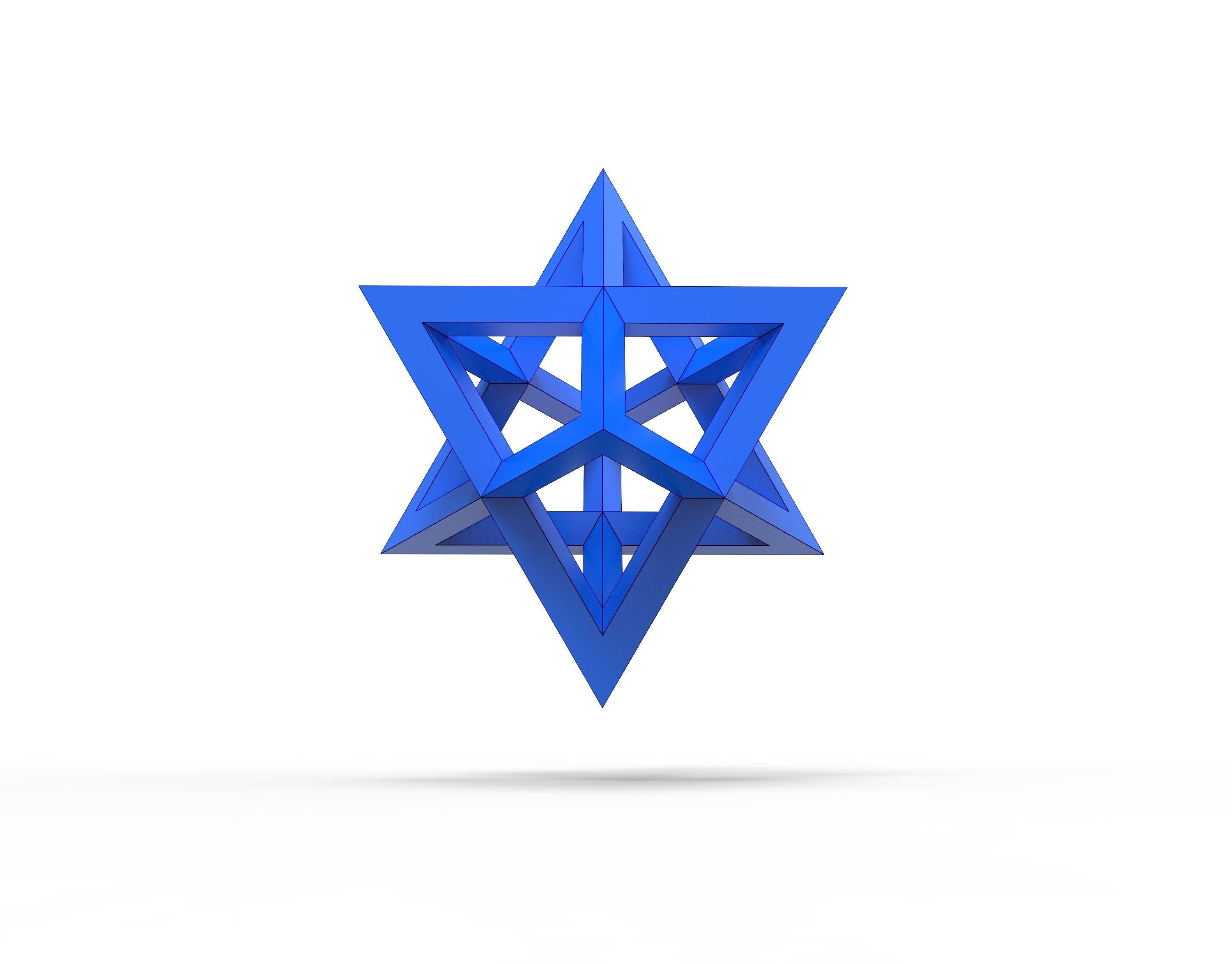 Wireframe Merkaba star 3D model 3D printable | CGTrader
